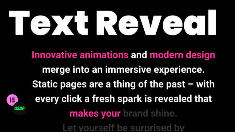 GSAP Text Animation: Reveal Text on Scroll - Lechclick Online Marketing & Webseiten